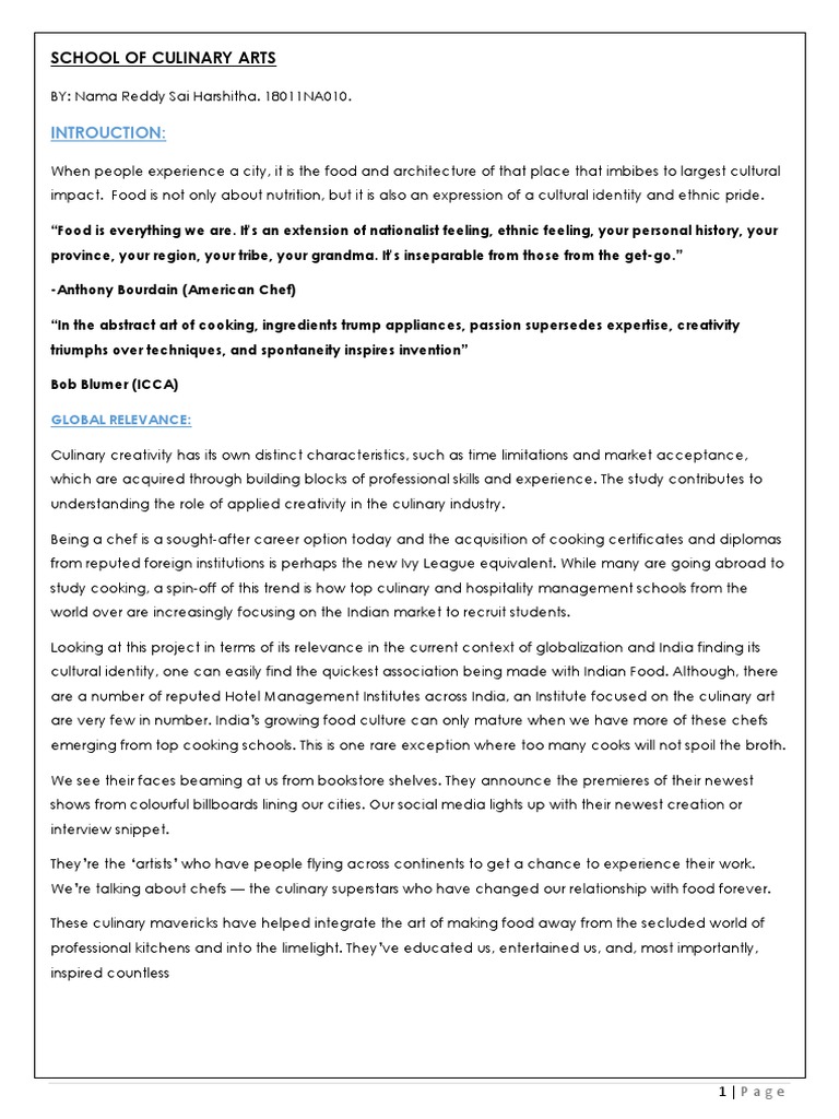 School of Culinary Arts | Download Free PDF | Culinary Arts | Foods