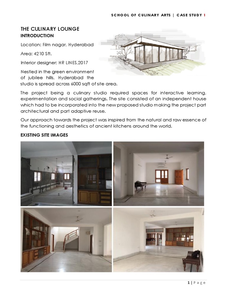The Culinary Lounge School Of Culinary Arts Case Study Pdf Art