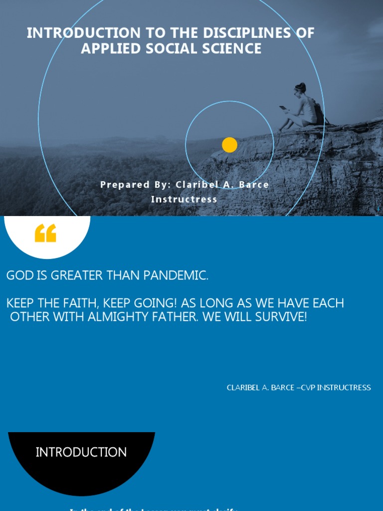 Introduction To The Disciplines of Applied Social Science | PDF ...