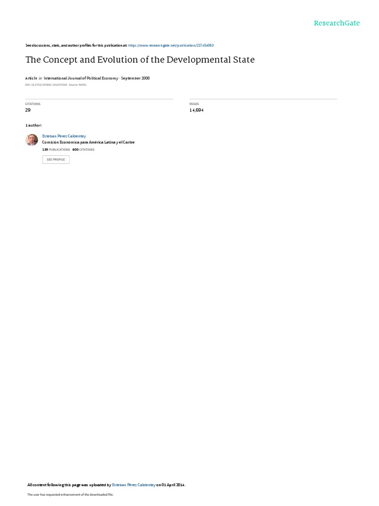 The Concept and Evolution of The Developmental Sta | PDF | Tariff | Subsidy