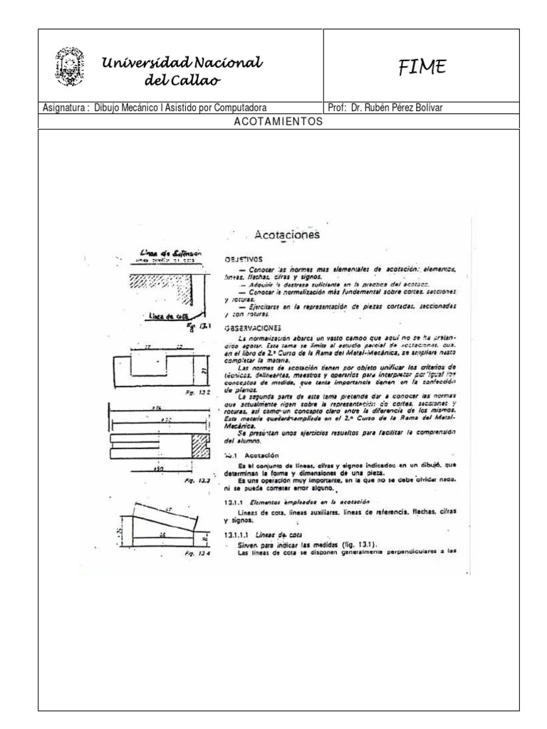 Cotas de Planos de Detalle | PDF
