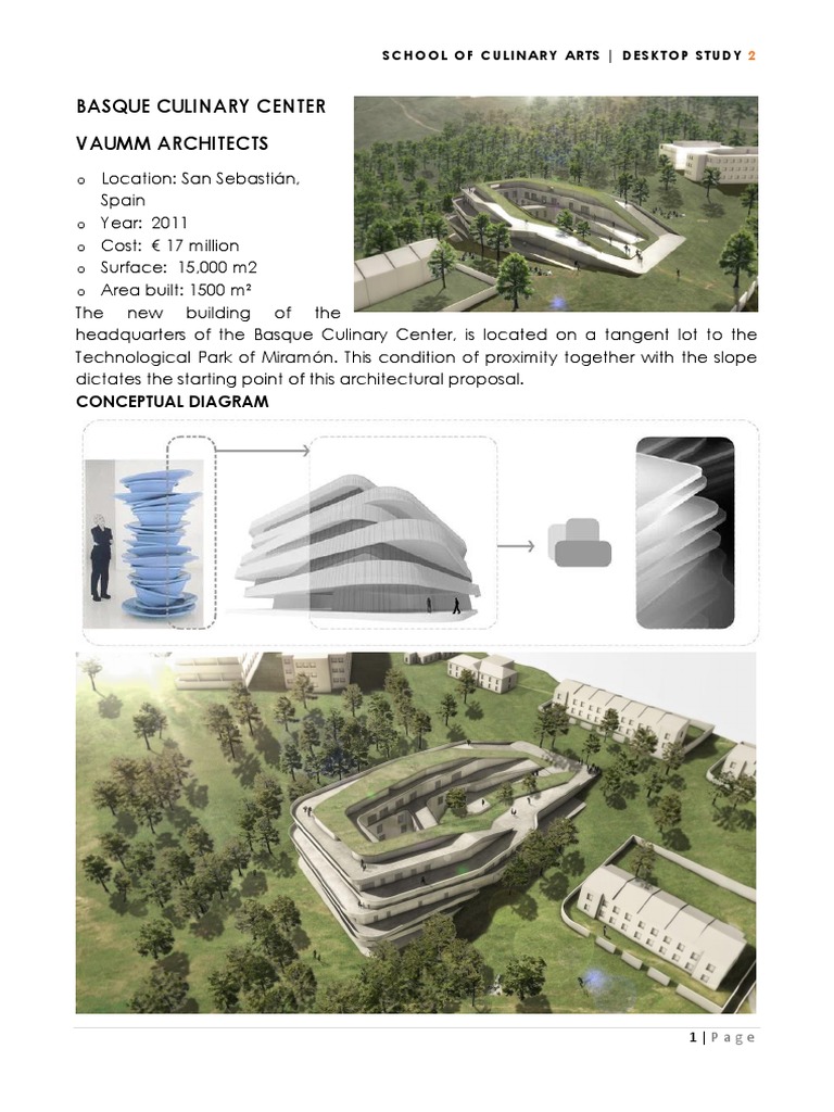 Basque Culinary Center Vaumm Architects: Conceptual Diagram | PDF ...