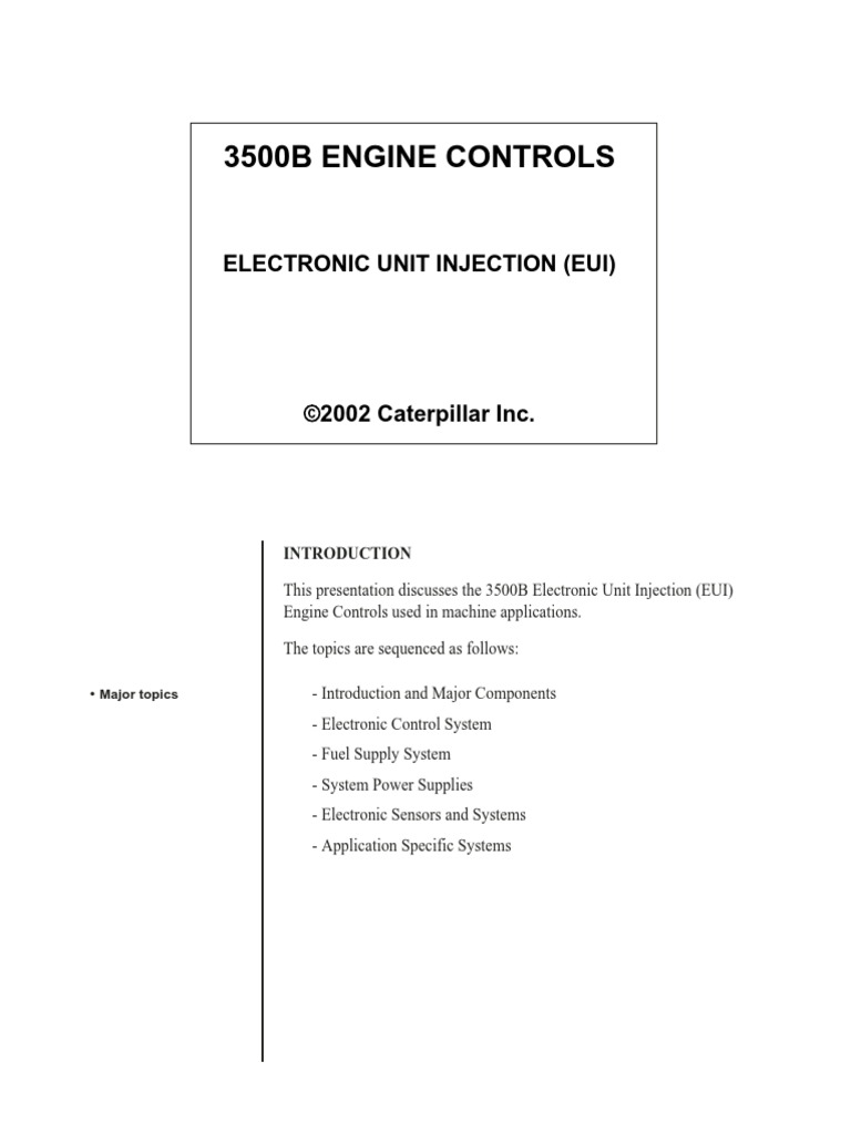05 EUI Engine Control | PDF | Fuel Injection | Turbocharger