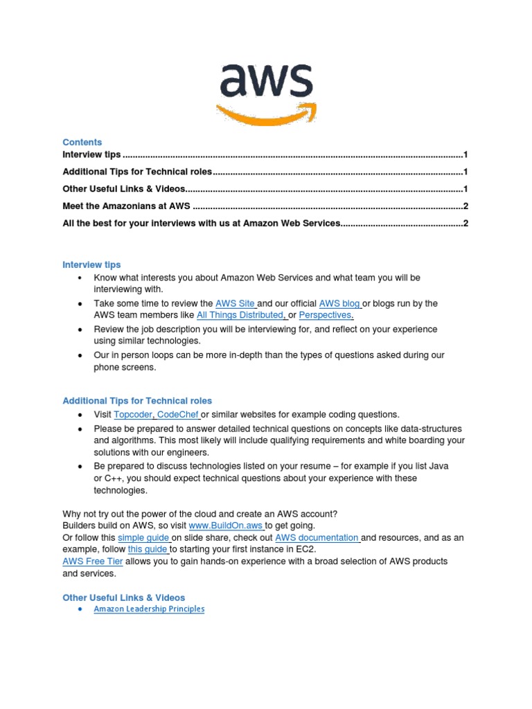 AWS Interview Preparation Guide | PDF | Amazon Web Services | World ...