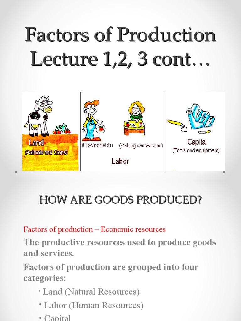 Factors of Production | PDF | Factors Of Production | Entrepreneurship