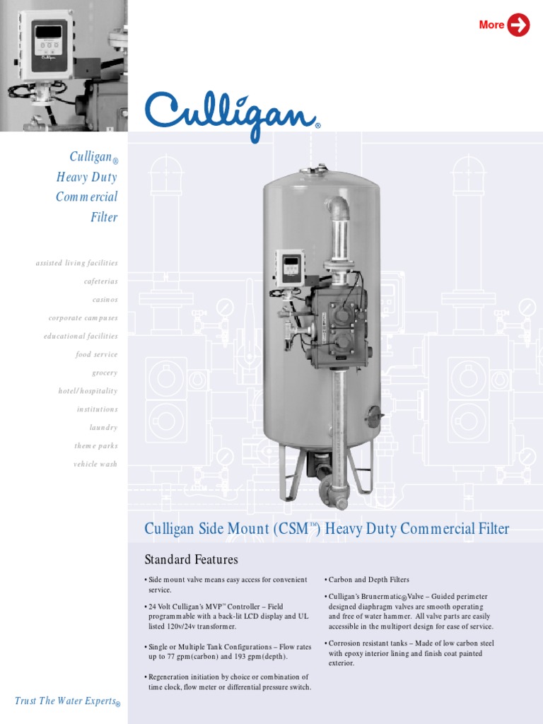 Culligan Side Mount (CSM) Heavy Duty Commercial Filter | Download Free ...