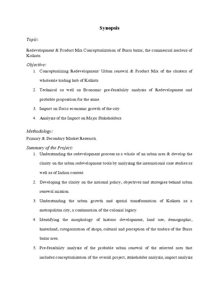 Detailed Synopsis | PDF