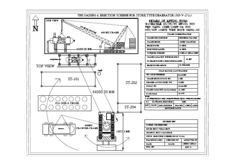 ERECTION SCHEME 505 - V-1711-Model | PDF | Crane (Machine ...
