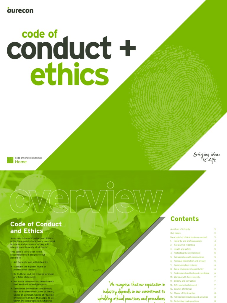 Code of Conduct and Ethics Internal Use | PDF | Integrity | Sustainability