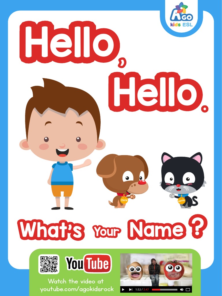Hello Hello Whats Your Name Flashcard Pack | PDF | Wellness