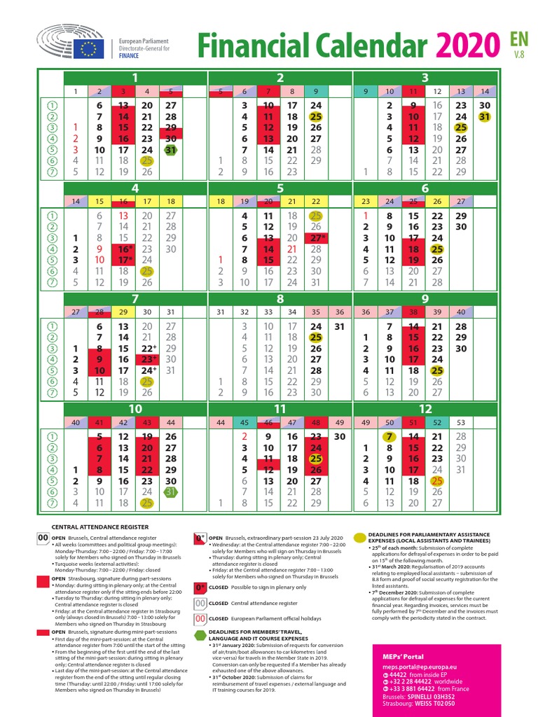 Meps Portal Calendar 2020 - en | PDF | Government | Business