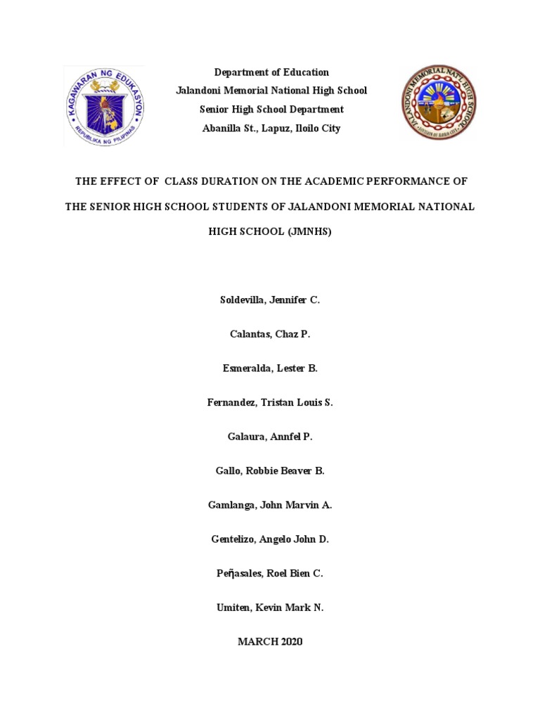 Class Duration's Impact on Academic Performance | PDF | Confidence ...