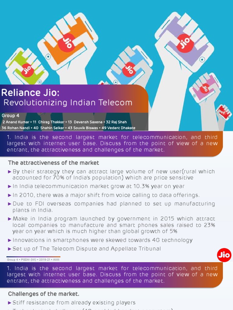 Reliance Jio:: Revolutionizing Indian Telecom | PDF ...