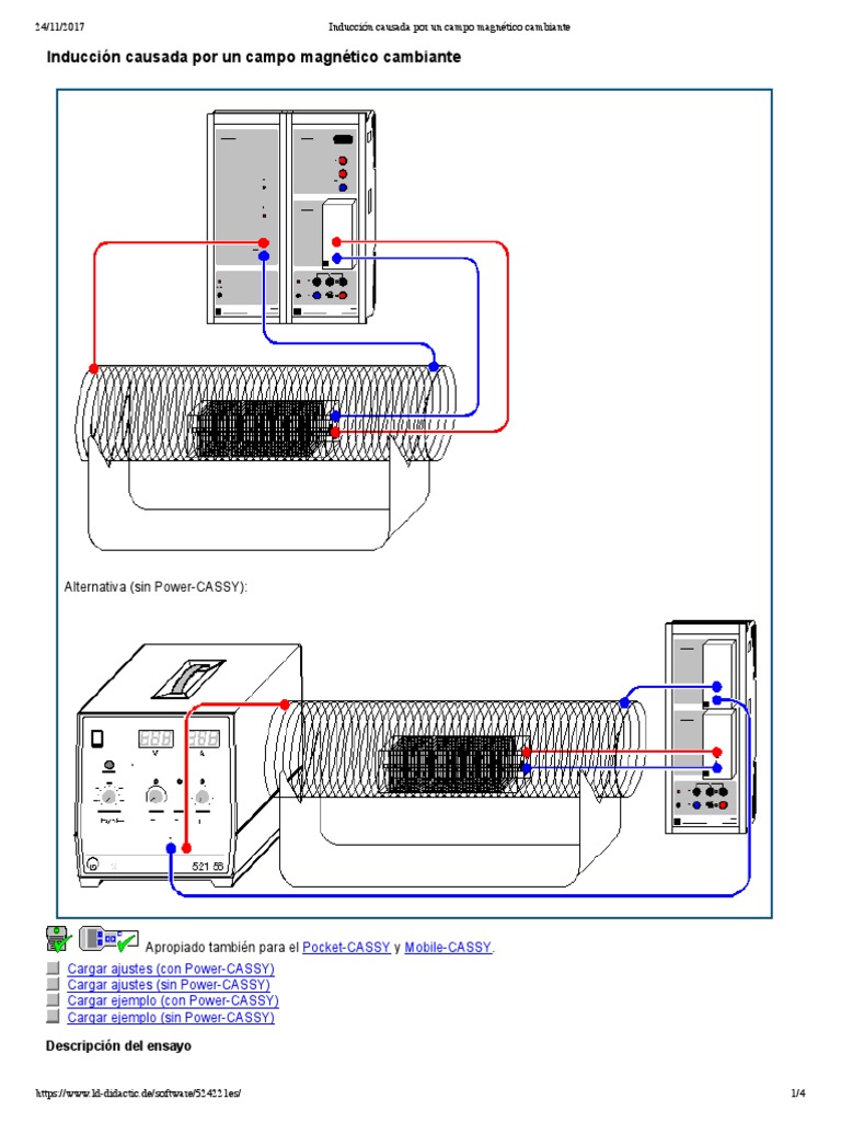 CASSY Lab 2 | PDF | Campo magnético | Corriente eléctrica