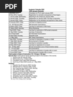 Academic Calendar 2020-2021 HSNSJ | PDF | Academic Term | Qualifications