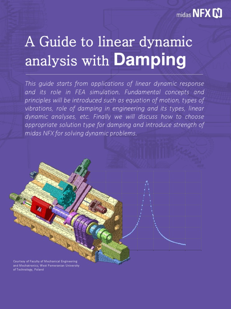 Midas NFX Linear Dynamic Analysis With Damping PDF | PDF | Equations Of Motion | Force