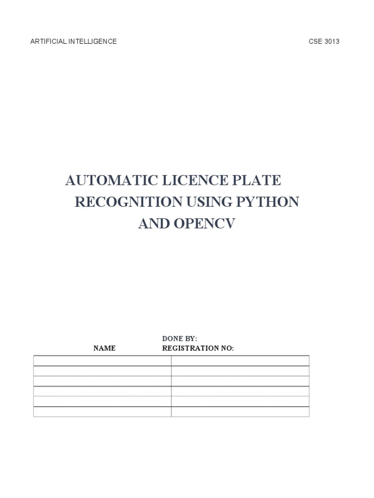 Ai Project Report PDF | Download Free PDF | Computer Vision | Image ...