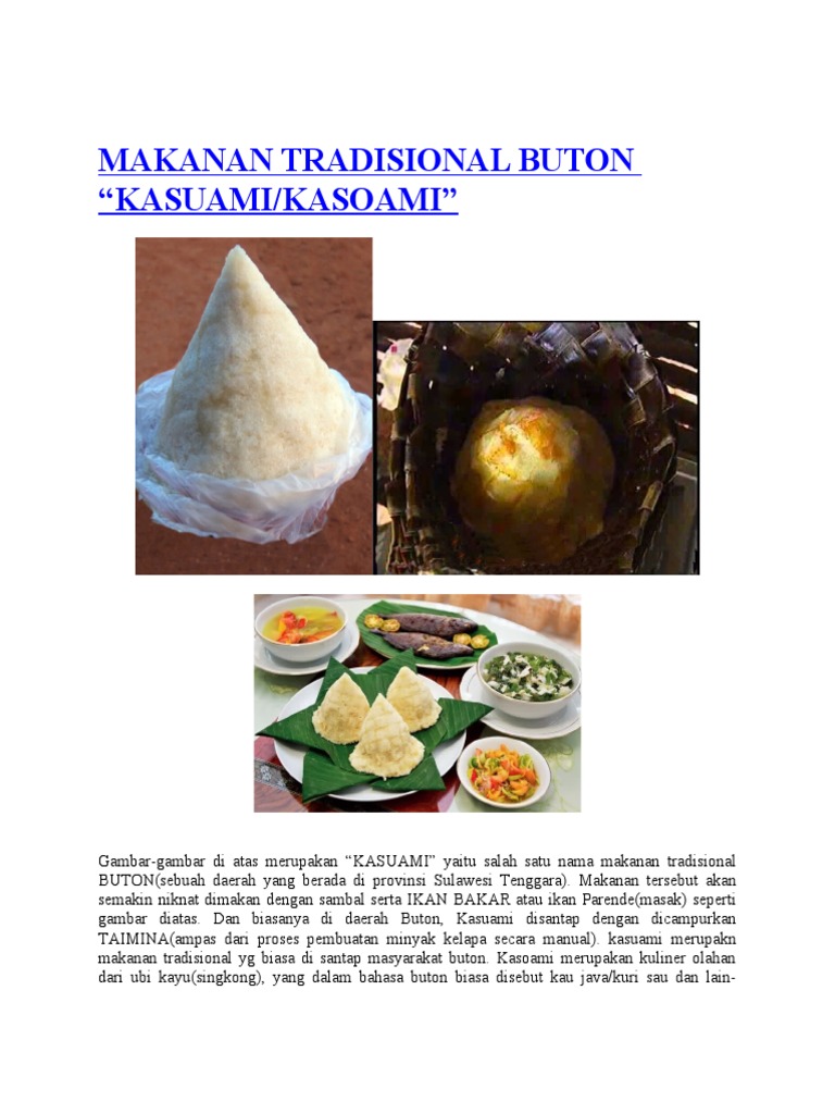 Makanan Tradisional Buton Kasuami | PDF