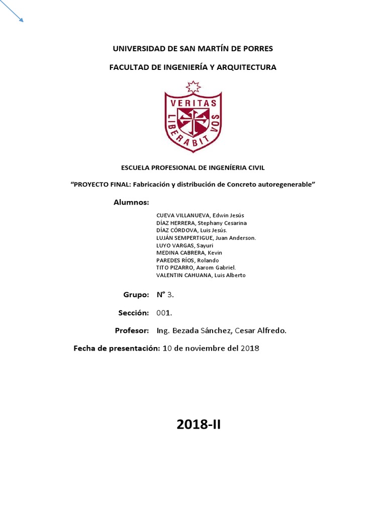 Proyecto de Concreto Autoregenerable | PDF | Hormigón | Economias