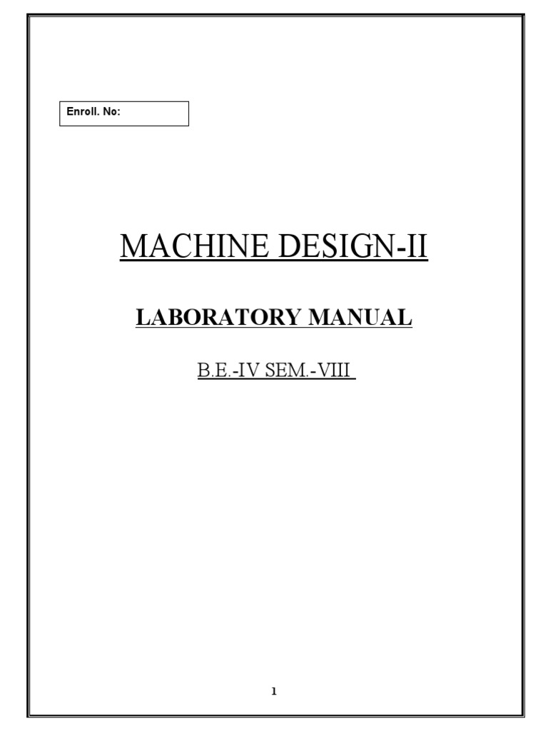 Machine Design Manual | PDF | Gear | Strength Of Materials
