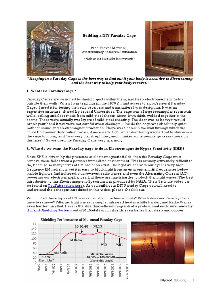 DIY Faraday Cage Construction Guide | PDF | Frequency | Electromagnetic ...
