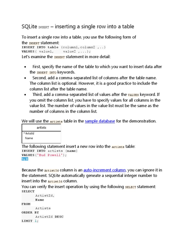 Inserting Rows Into A Table From Another Table – ONQJ