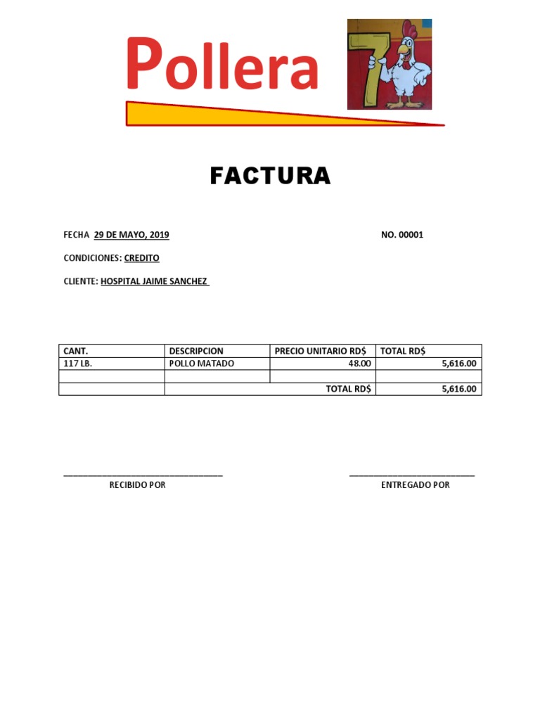 Factura 7 Pollo | PDF