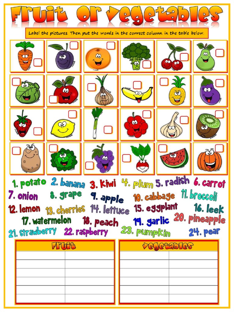 Fruits and Vegetables | PDF