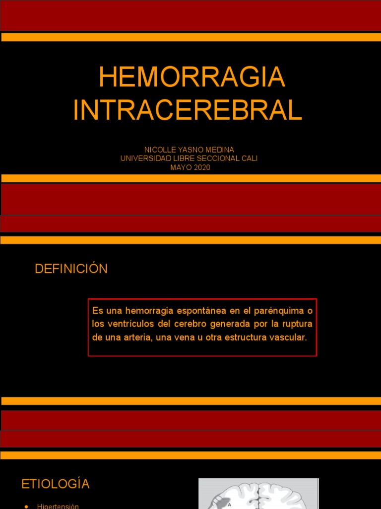 Hemorragia Intracerebral | PDF | Enfermedades y trastornos humanos ...