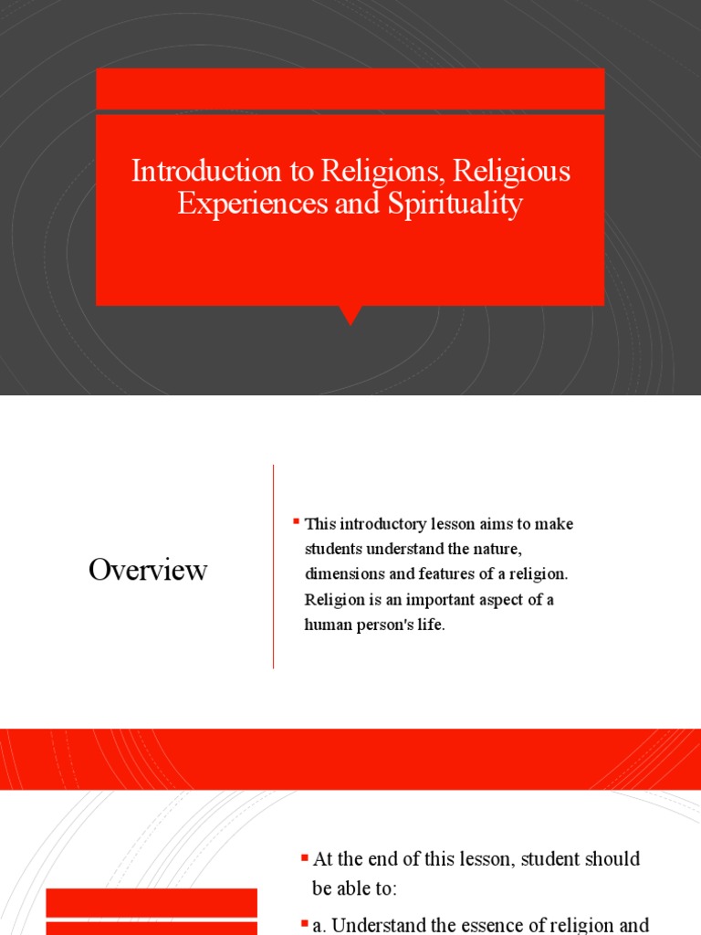 Introduction To Religion | PDF | Spirituality | Religious Experience