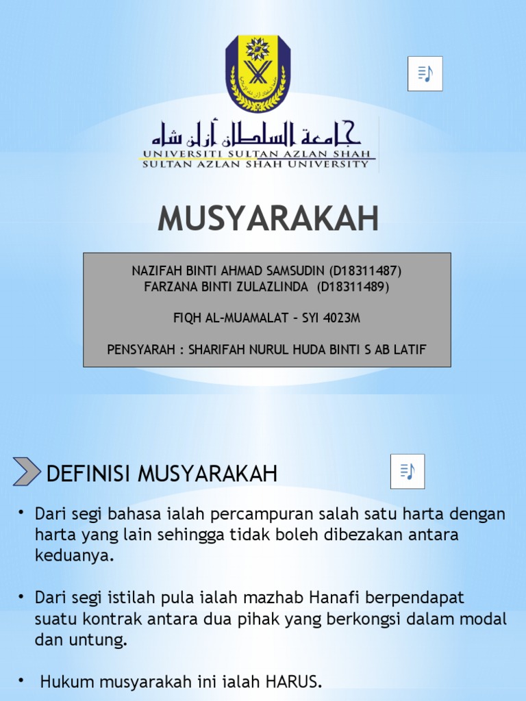 MUSYARAKAH | PDF