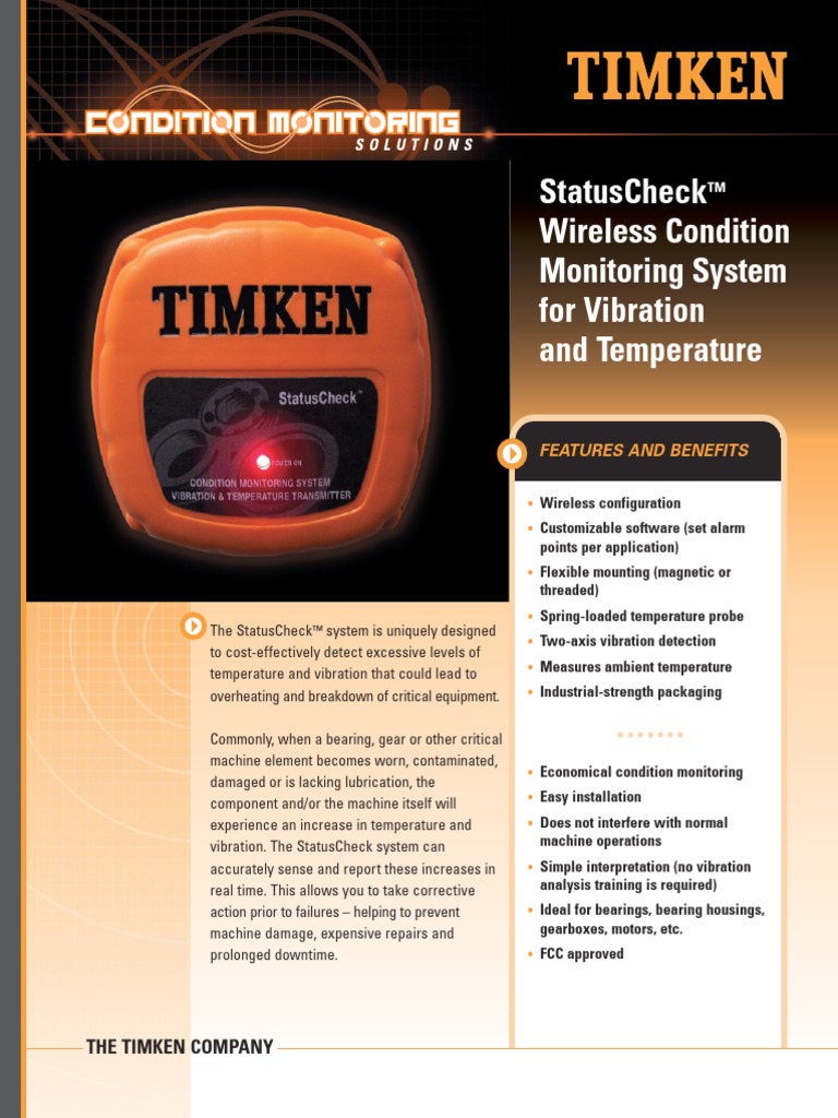 Statuscheck Wireless Condition Monitoring System For Vibration and ...