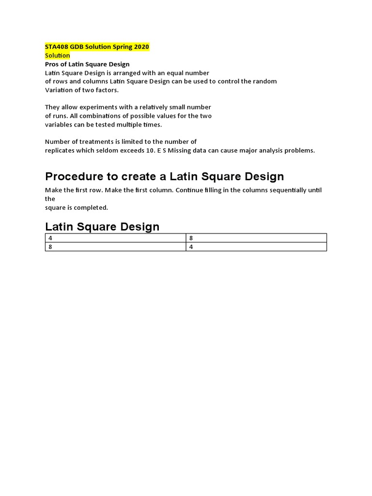 STA408 GDB Solution Spring 2020 | PDF