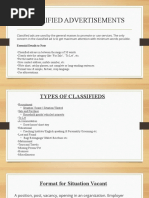 Classified Advertisement Writing Guide | PDF | Career & Growth