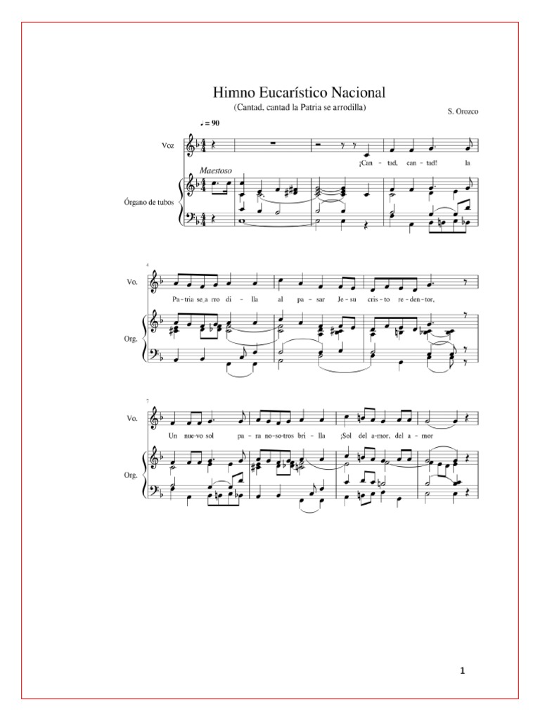 Himno Eucarístico Nacional | PDF