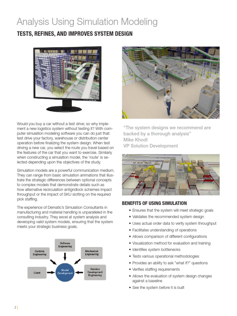 Analysis Using Simulation Modeling: Tests, Refines, and Improves System ...