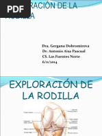 Exploración y Patología de Rodilla | PDF | Rodilla | Medicina CLINICA