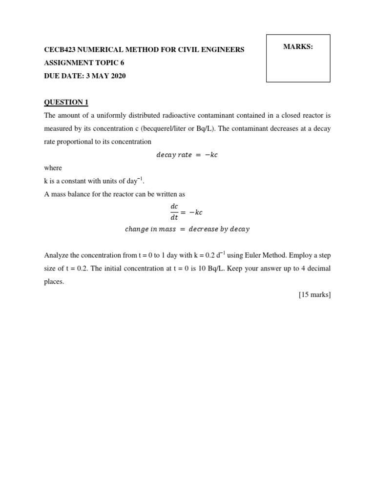 Assignment Topic 6 Numec | PDF