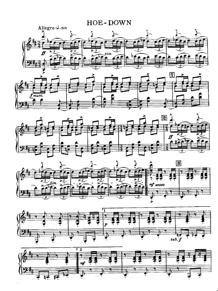 Copland - Hoe Down PDF | PDF
