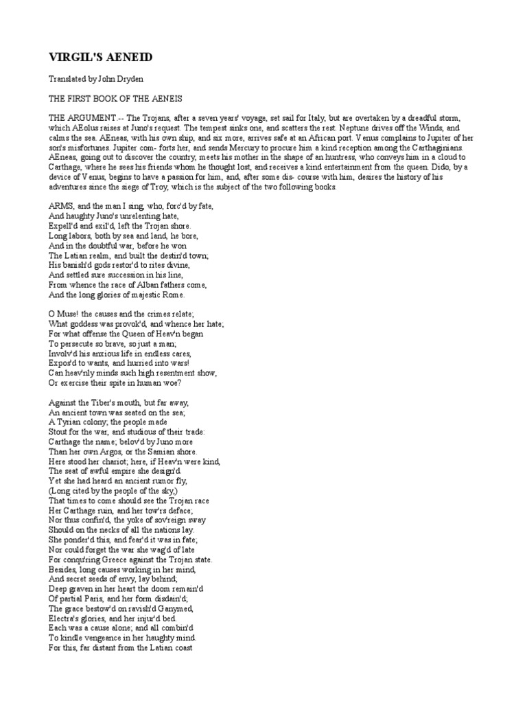 Virgil'S Aeneid | PDF | Aeneid | Nature
