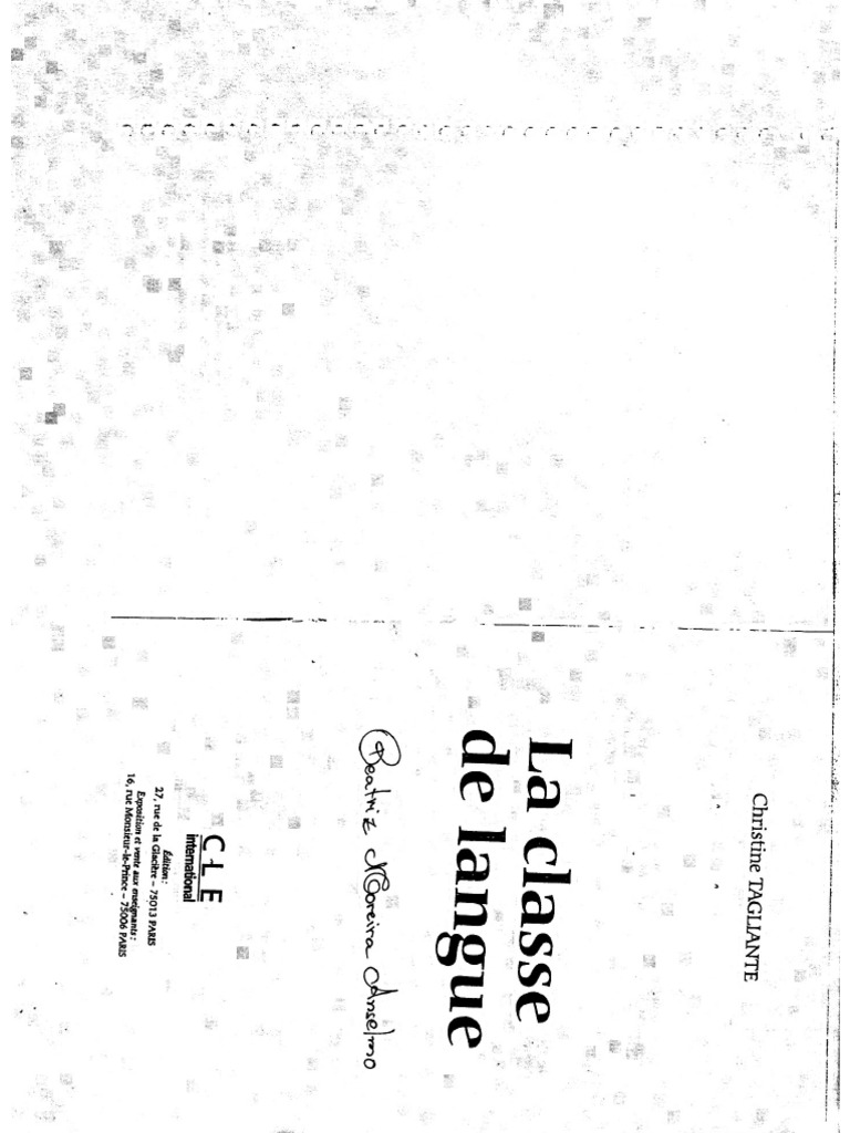 La Classe de Langue Christine Tagliante Parte 1 PDF | PDF