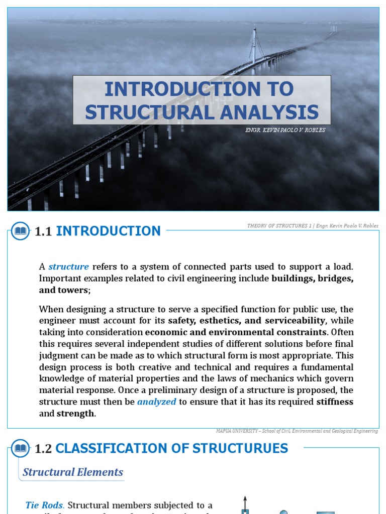 1 CE131P - Introduction To Structural Analysis | PDF | Beam (Structure ...