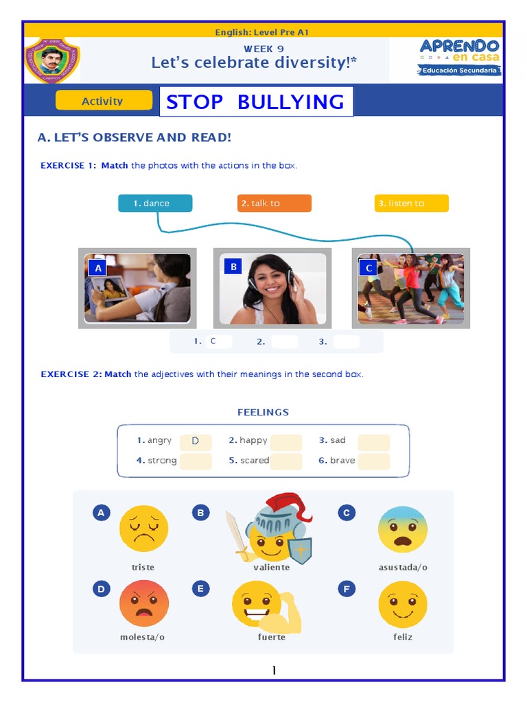Stop Bullying: Let's Celebrate Diversity! | PDF | Linguistic Typology ...