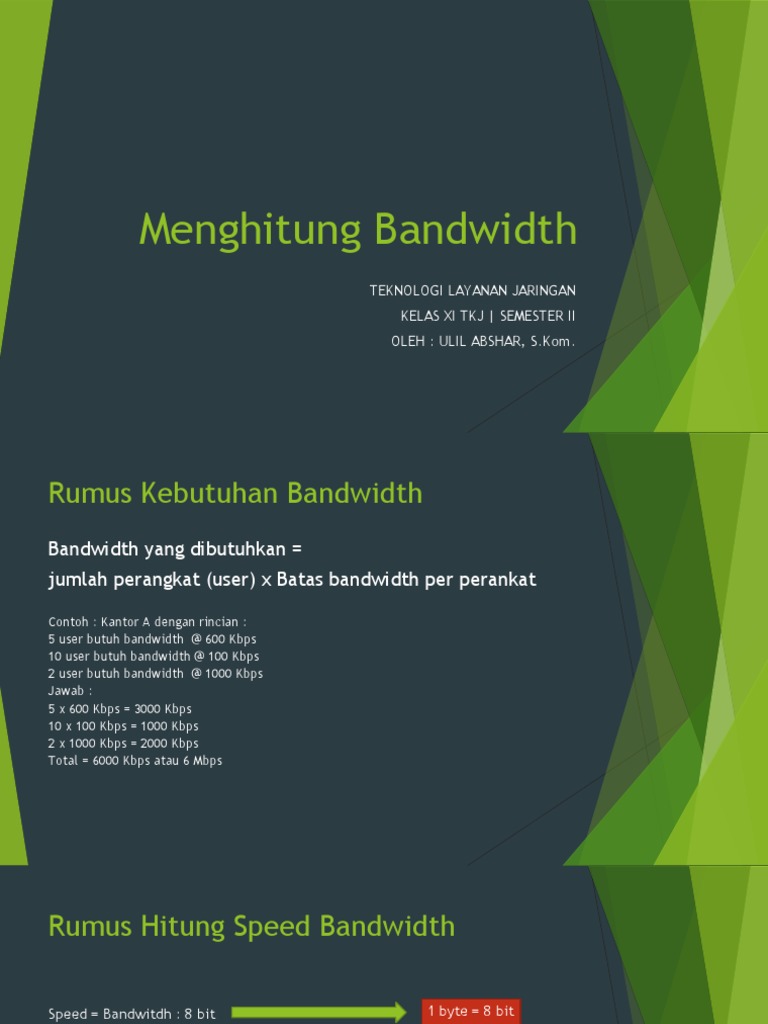 Rumus dan Contoh Menghitung Bandwidth | PDF | Seni | Komputer