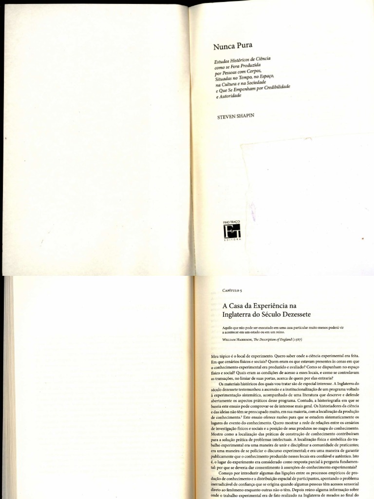 SHAPIN, Steven. Nunca Pura - Menor PDF | PDF
