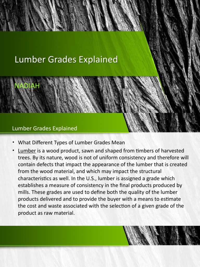 Lumber Grades Explained | PDF | Lumber | Wood