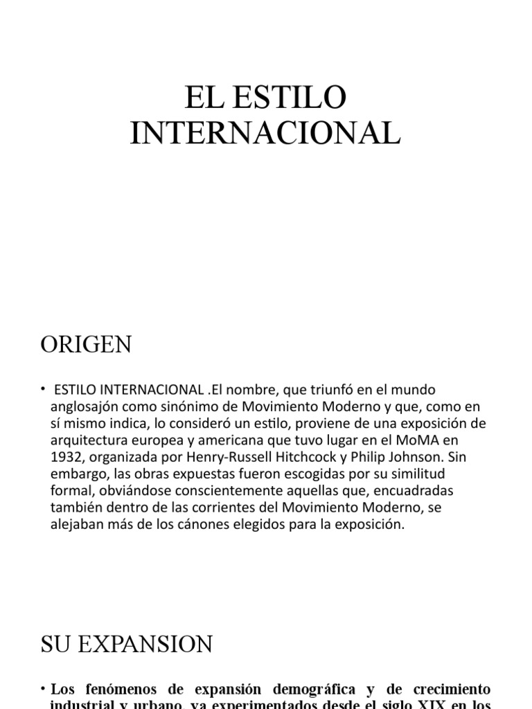 Estilo Internacional | PDF