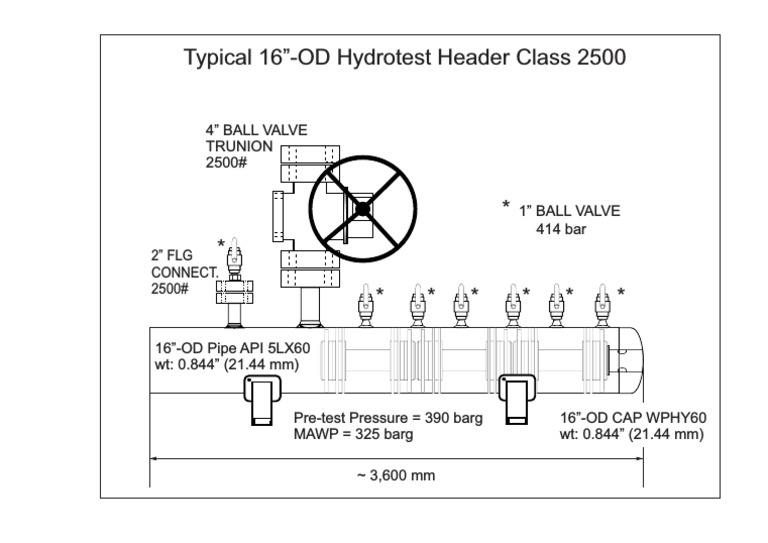 Typical 16"-OD Hydrotest Header Class 2500 | PDF