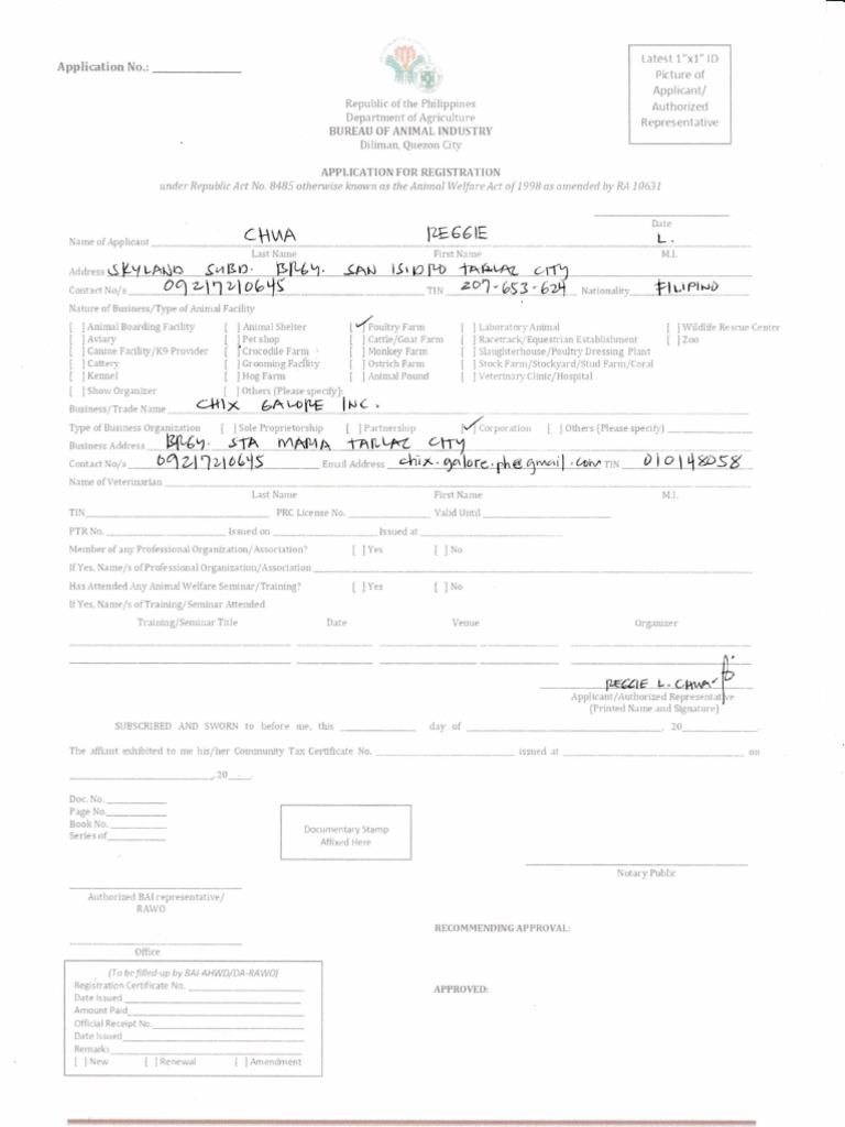 BAI - Application Form PDF | PDF