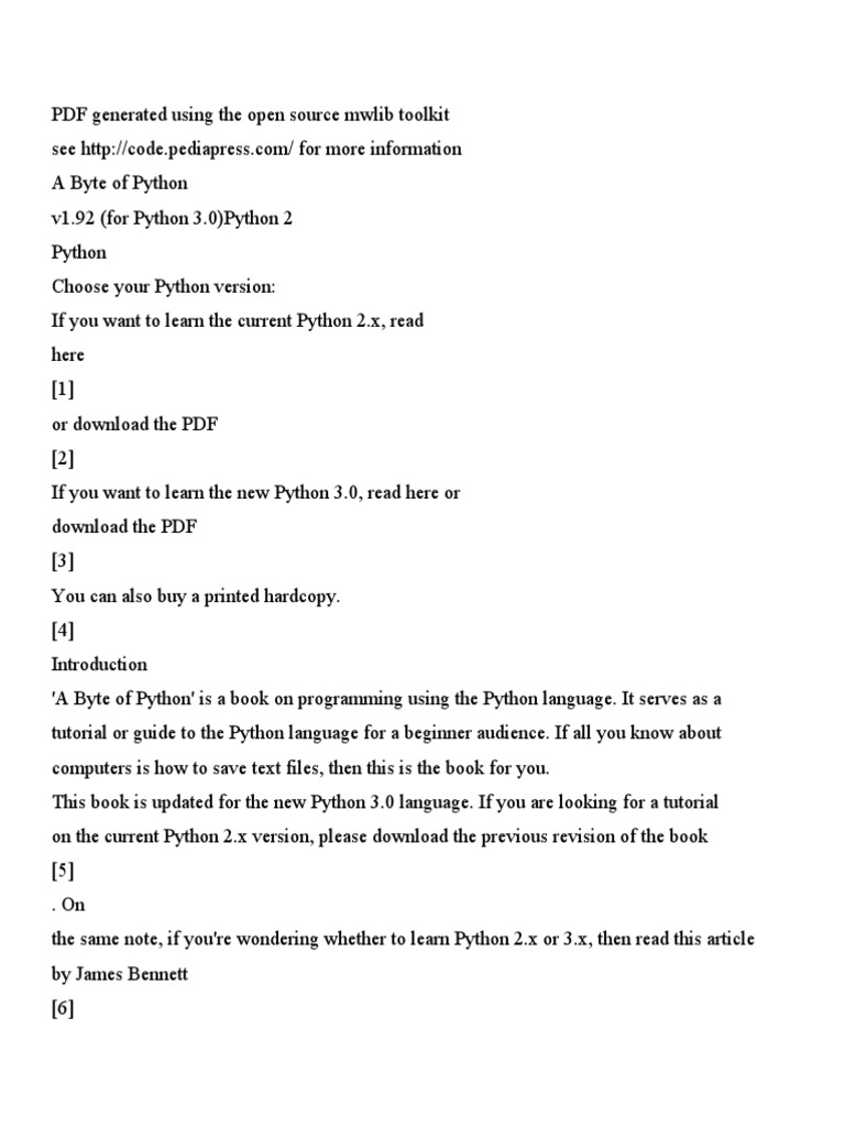 Python Programming Document | Download Free PDF | Perl | Python (Programming Language)